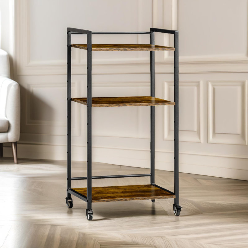 Borough Wharf 3 Tier Printer Trolley With Lockable Wheels & Adjustable ...