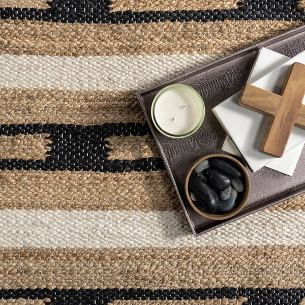 Emily Henderson x Rugs USA Raleigh Striped Jute Area Rug | Wayfair