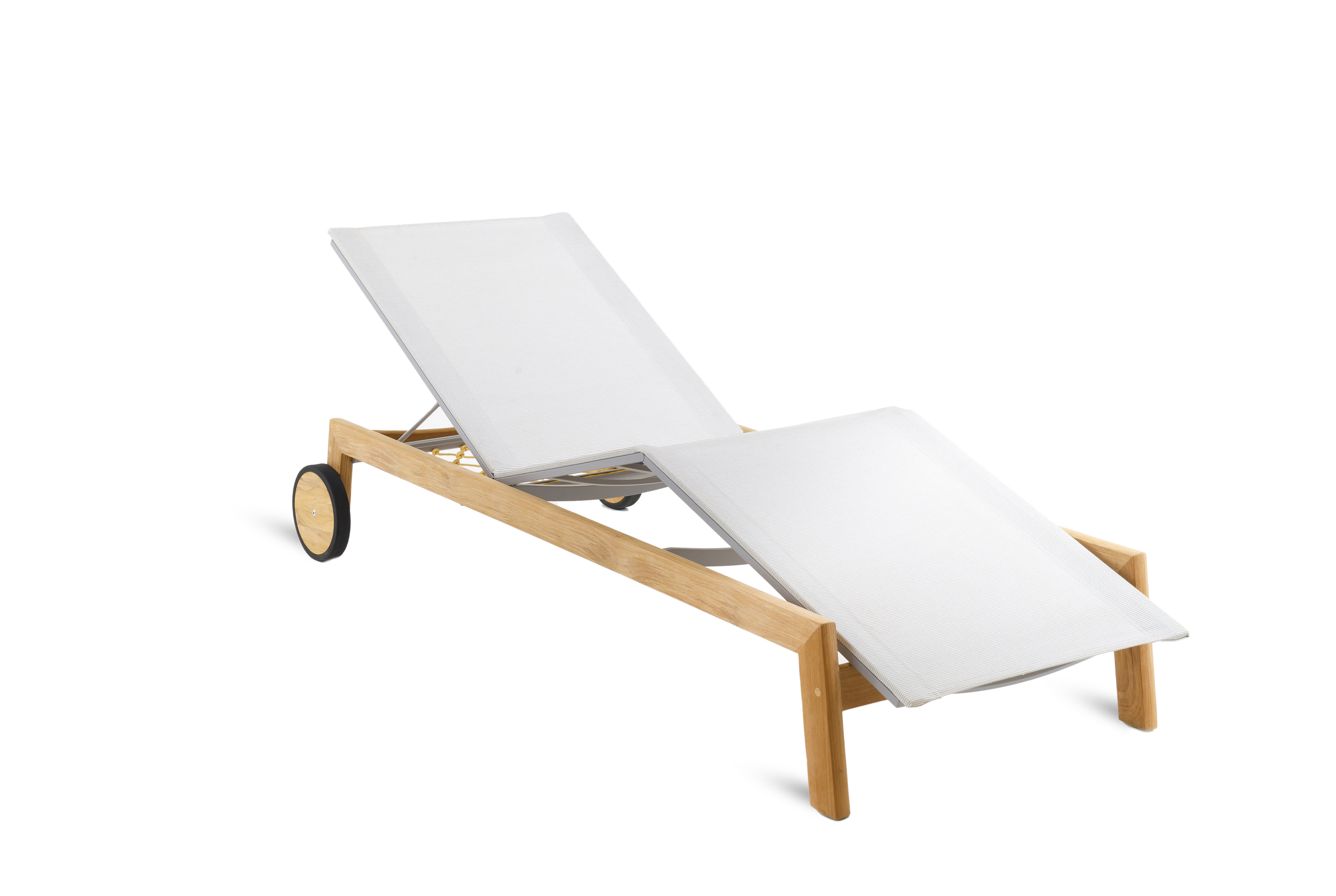 Unopiù Chaise longue Quadra avec panneau moutarde et cordon en ...