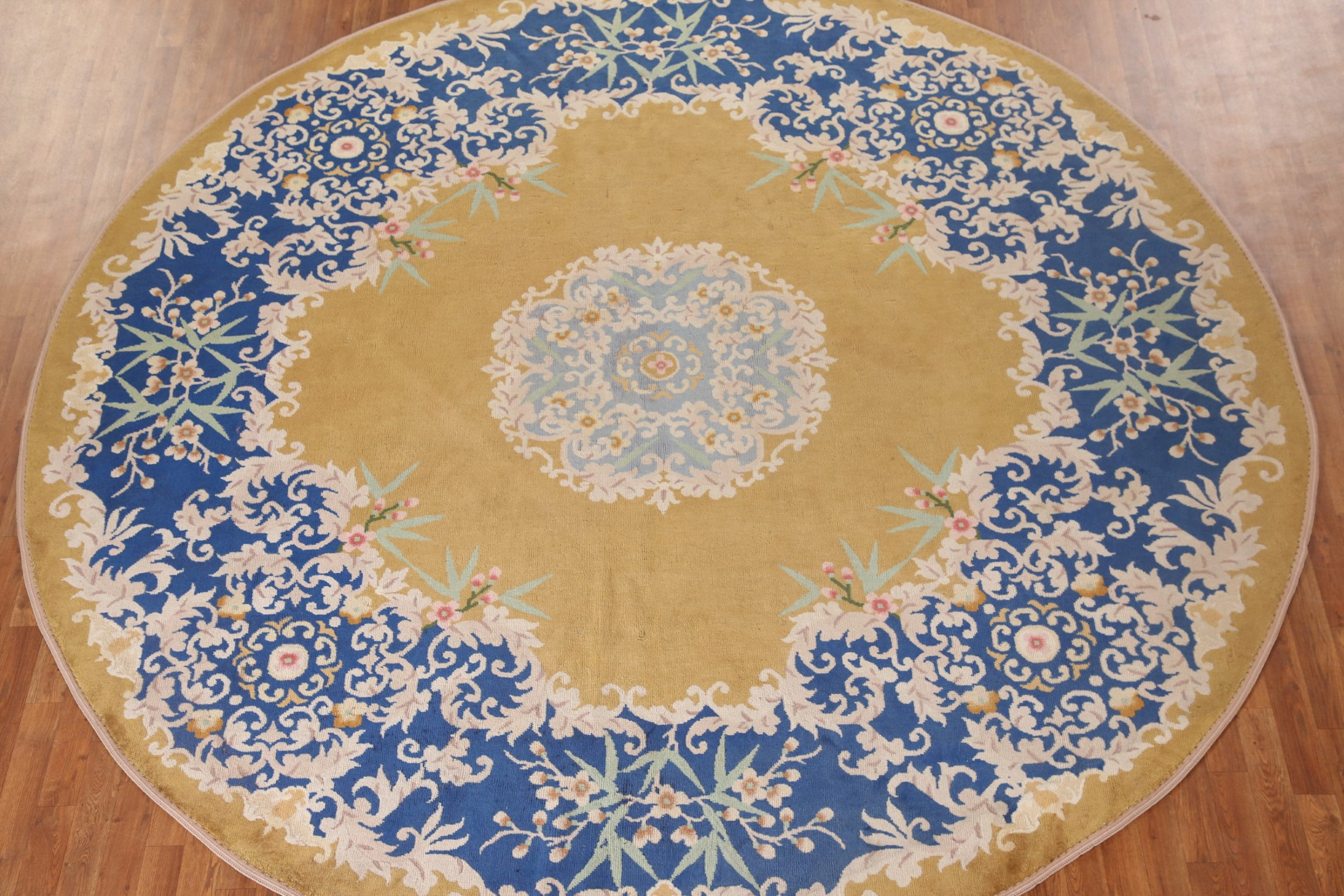 Bloomsbury Market Vegetable Dye Art Deco Round Chinese Rug 11x11 | Wayfair