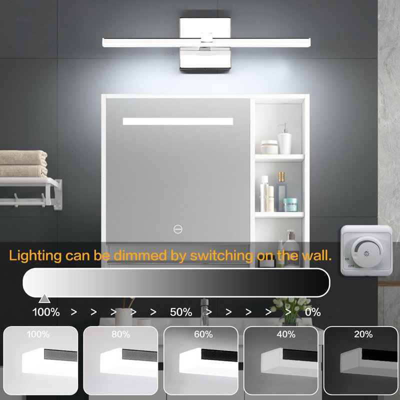 Solfart 18 Inch Modern Bathroom Vanity Light, LED Vanity Lights Bar ...