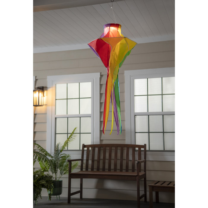 The Twillery Co.® Albany Rainbow Solar Lit Twisting Windsock Polyester ...