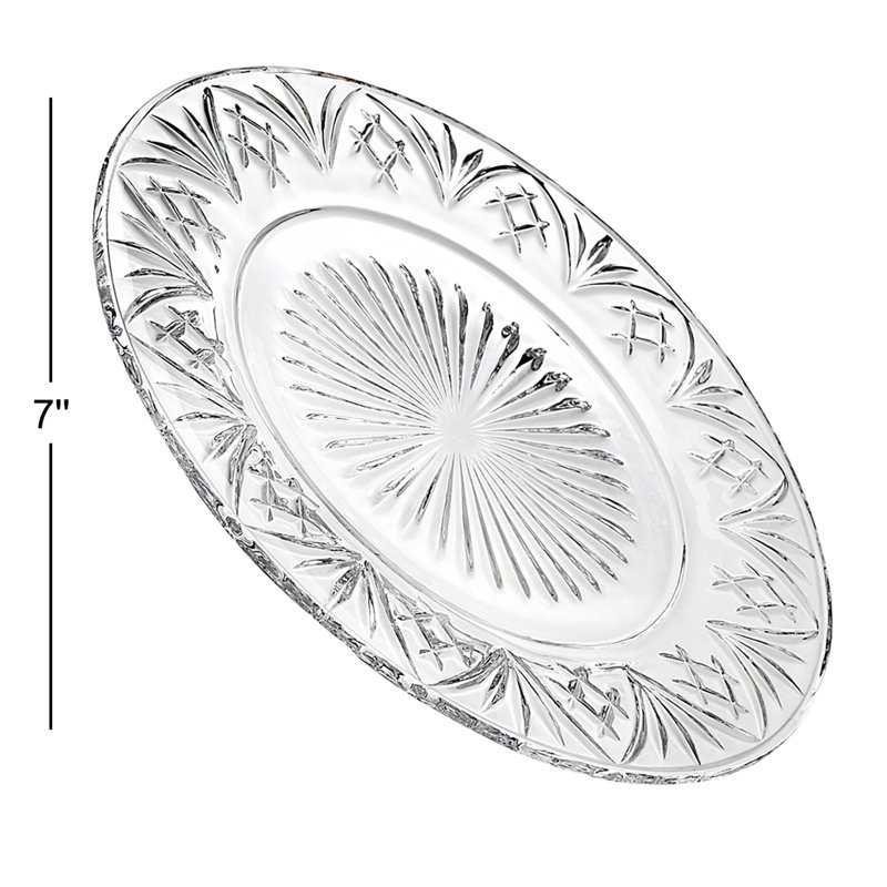 Godinger Silver Art Co Dublin Crystal 8 Piece Dessert Plate & Fork Set ...