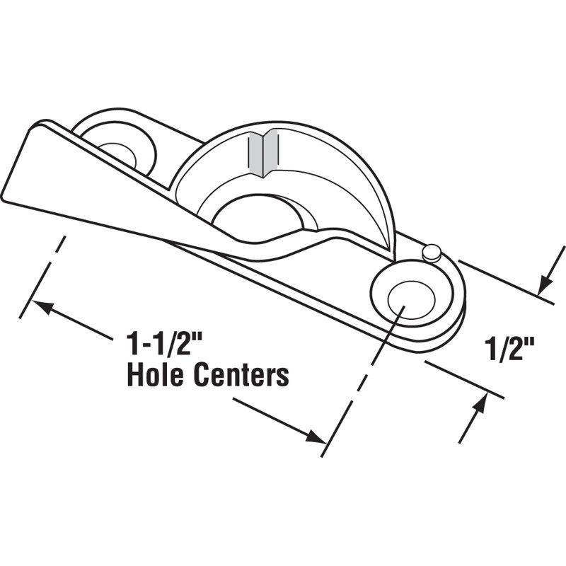 Prime-Line Sliding Window Sash Lock, 1-1/2 in. Hole Centers, Diecast ...