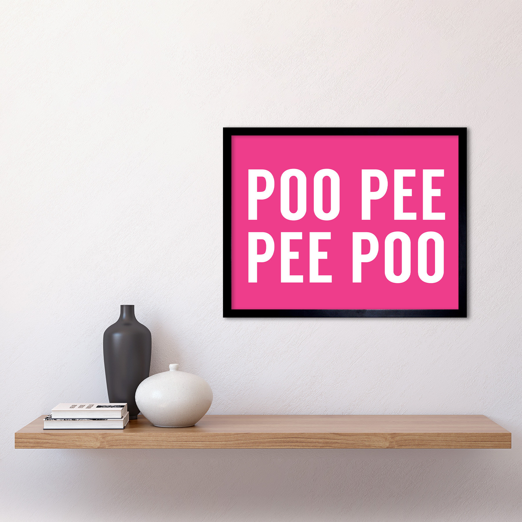 Happy Larry Funny Toilet Wall Art Poo Poo Pee Pee Bathroom Sign Decor ...