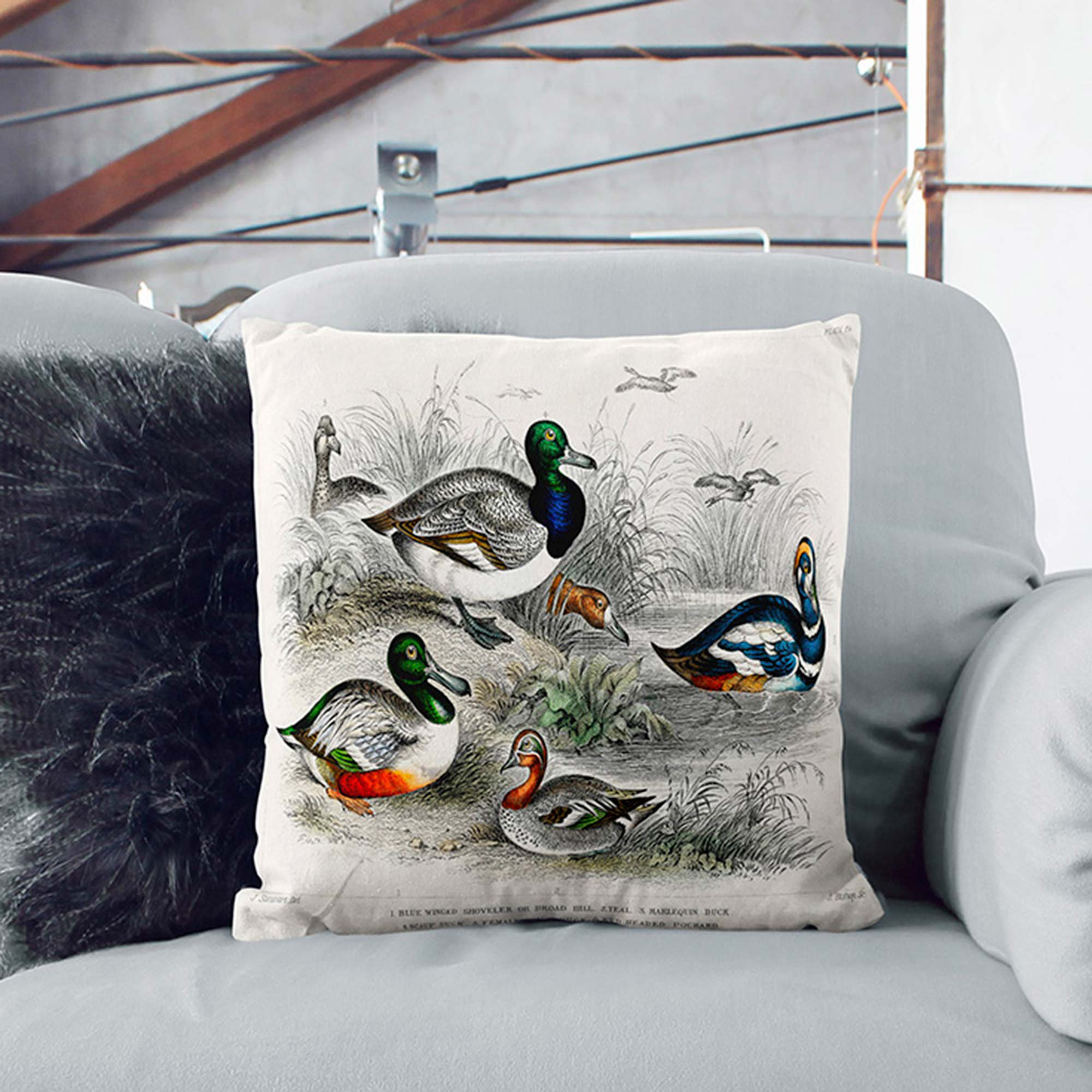 East Urban Home Collection of Ducks PL.64 by Oliver Goldsmith Cushion ...