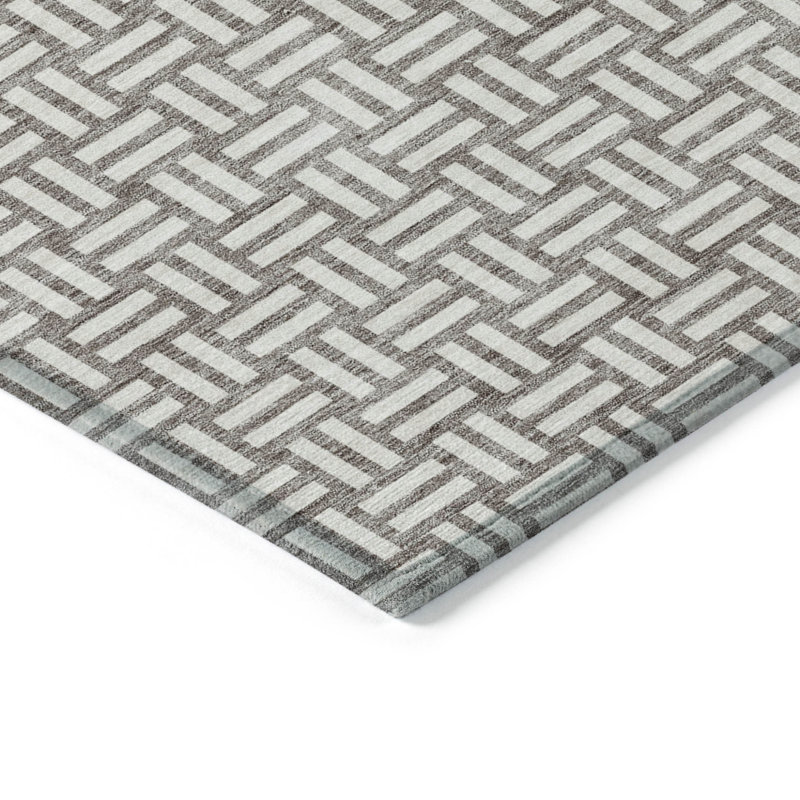 HomeRoots Rectangle Machine Woven Area Rug | Wayfair