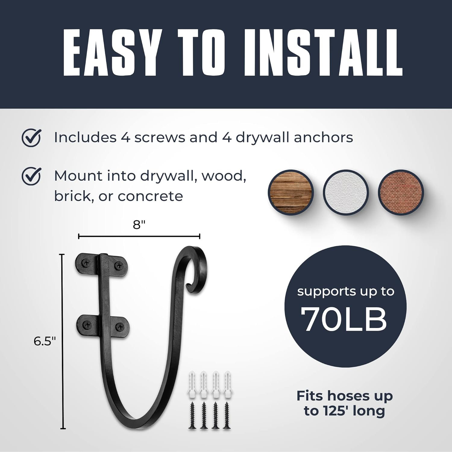 Monarch Abode Wall Mount Plant Hook Premium Metal Decorative Hanging ...