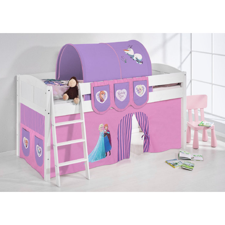 Lilokids Disney's Lilokids European Single Mid Sleeper Bed with Curtain ...