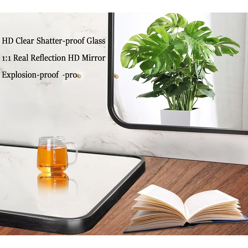 Ebern Designs Ingard Metal Rectangle Mirror | Wayfair