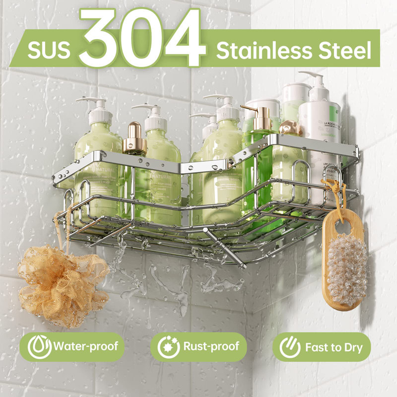 Rebrilliant 3 Pack Bathroom Shower Rack | Wayfair