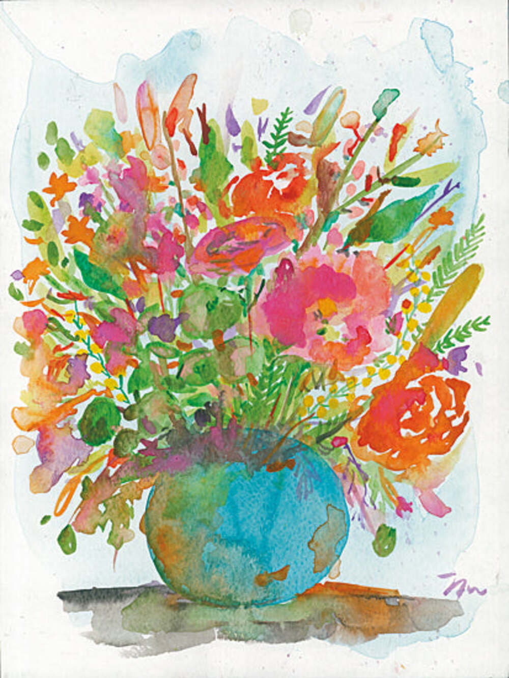 Wildon Home® Aunt Lucy's Flowers - Wrapped Canvas Print | Wayfair