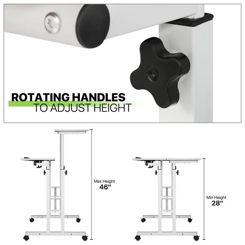 Bring Home Furniture Computer Desk with Tilting Table, Adjustable Small ...
