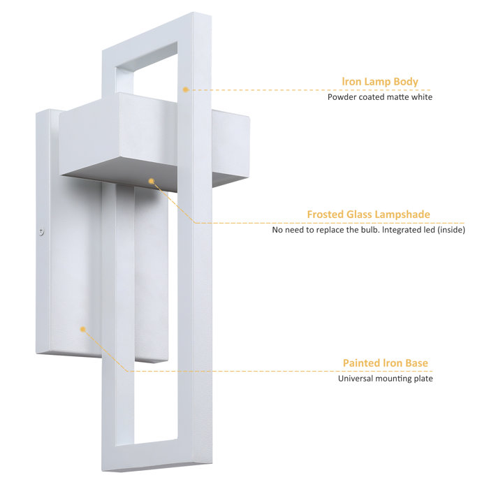 Latitude Run® Almantas Aluminum LED Outdoor Wall Light & Reviews | Wayfair