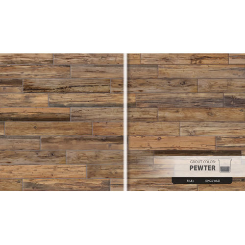 Merola Tile Kings 8" x 48" Porcelain Wood Look Wall & Floor Tile | Wayfair