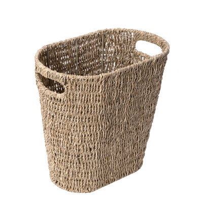 wicker trash can large