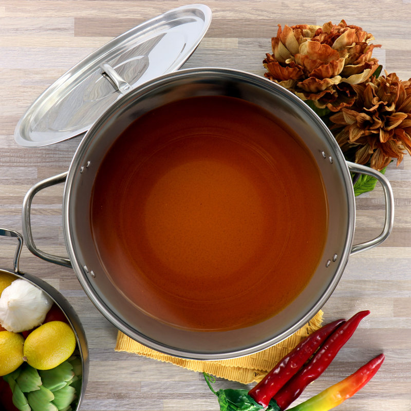 Gibson Everyday Whittington 16 Quart Stainless Steel Stock Pot With Lid ...