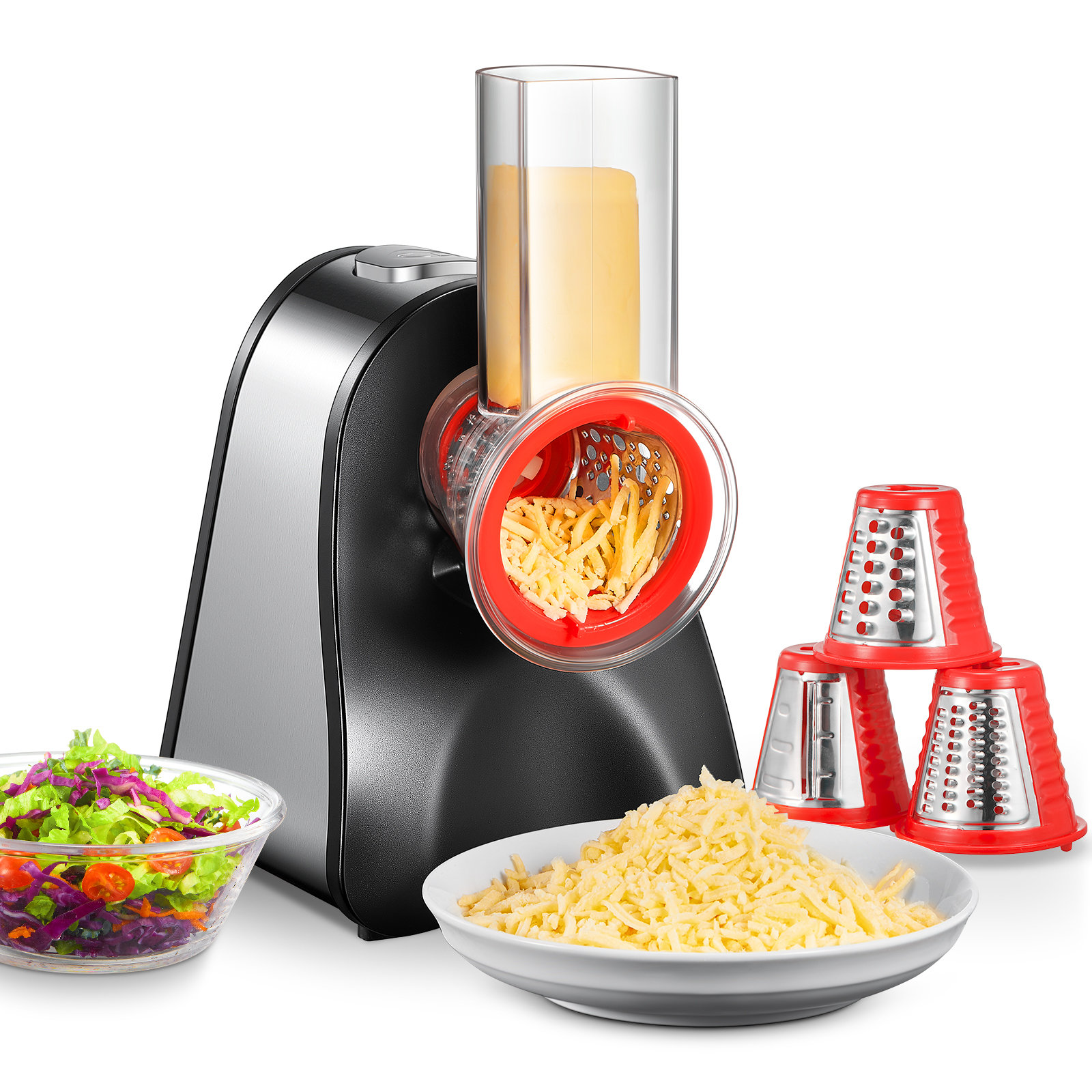 Fohere 4 In 1 Electric Vegetable Grater 150w Electric Grater For Fruit ...