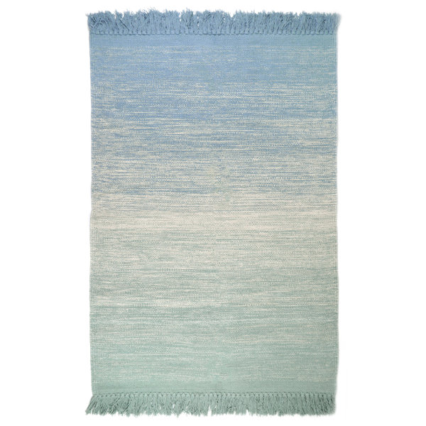 Bloomsbury Market Huntsdale Cotton Blue/Green/Brown Rug | Wayfair.co.uk