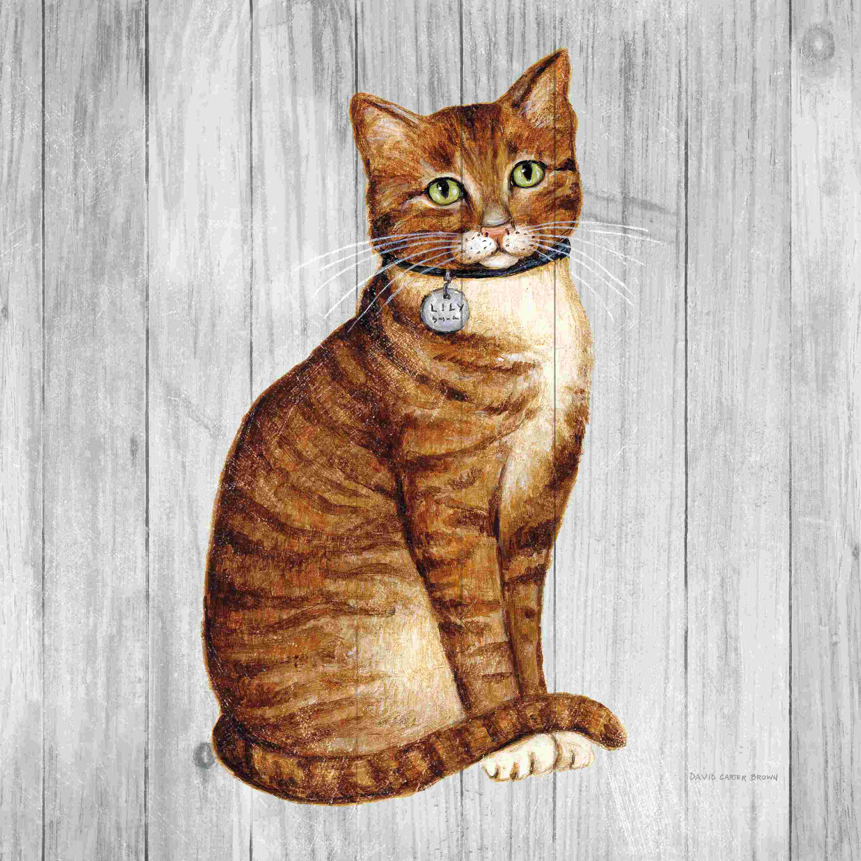 Red Barrel Studio® " Country Kitty IV On Wood " by David Carter Brown ...