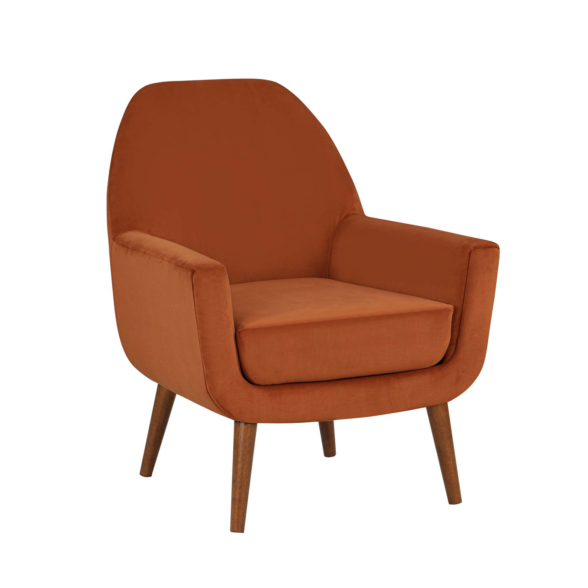 MARONGWE2 Astrid Mid-Century Burnt Velvet Arm Chair | Wayfair