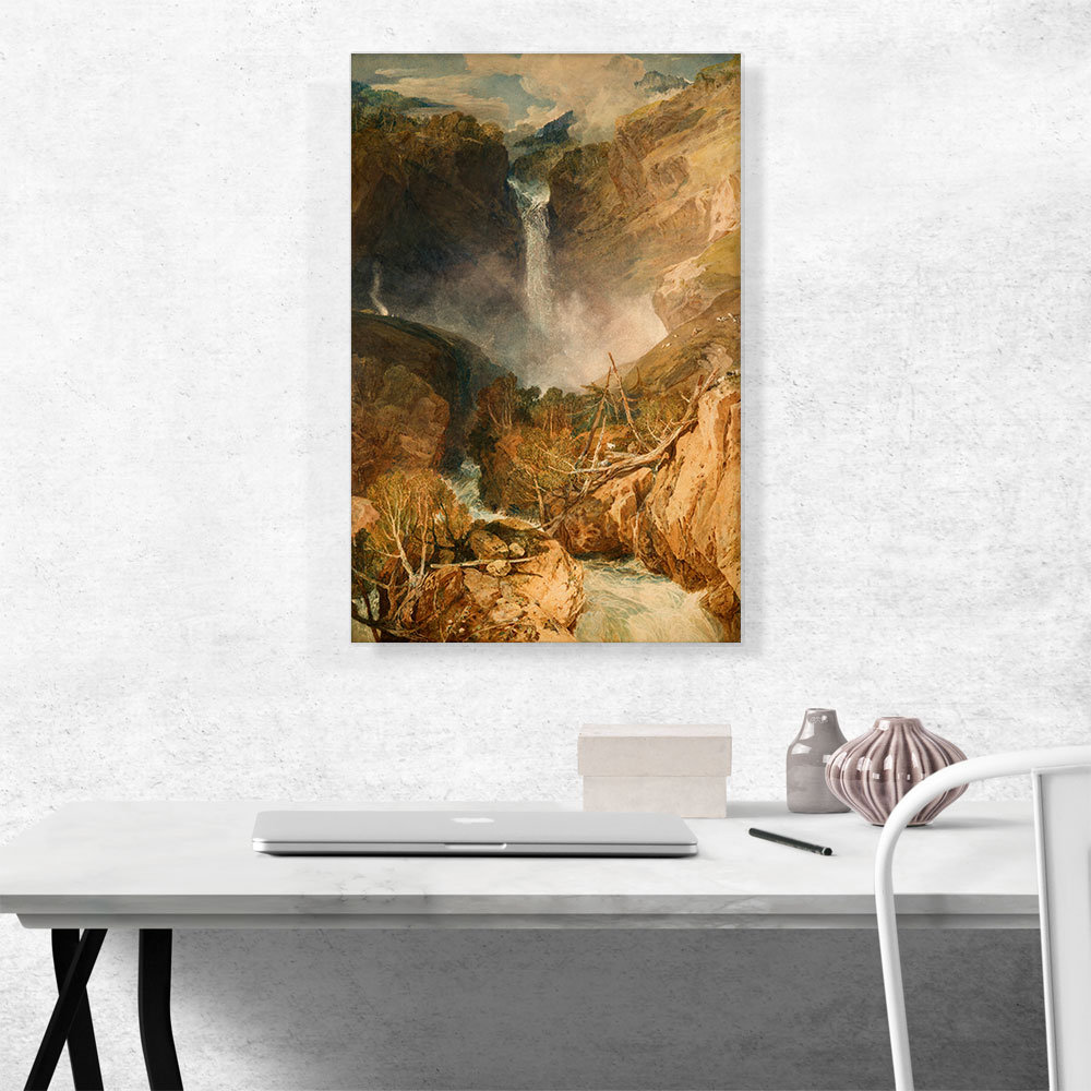 ARTCANVAS The Great Falls Of The Reichenbach 1804 Canvas Art Print By J ...