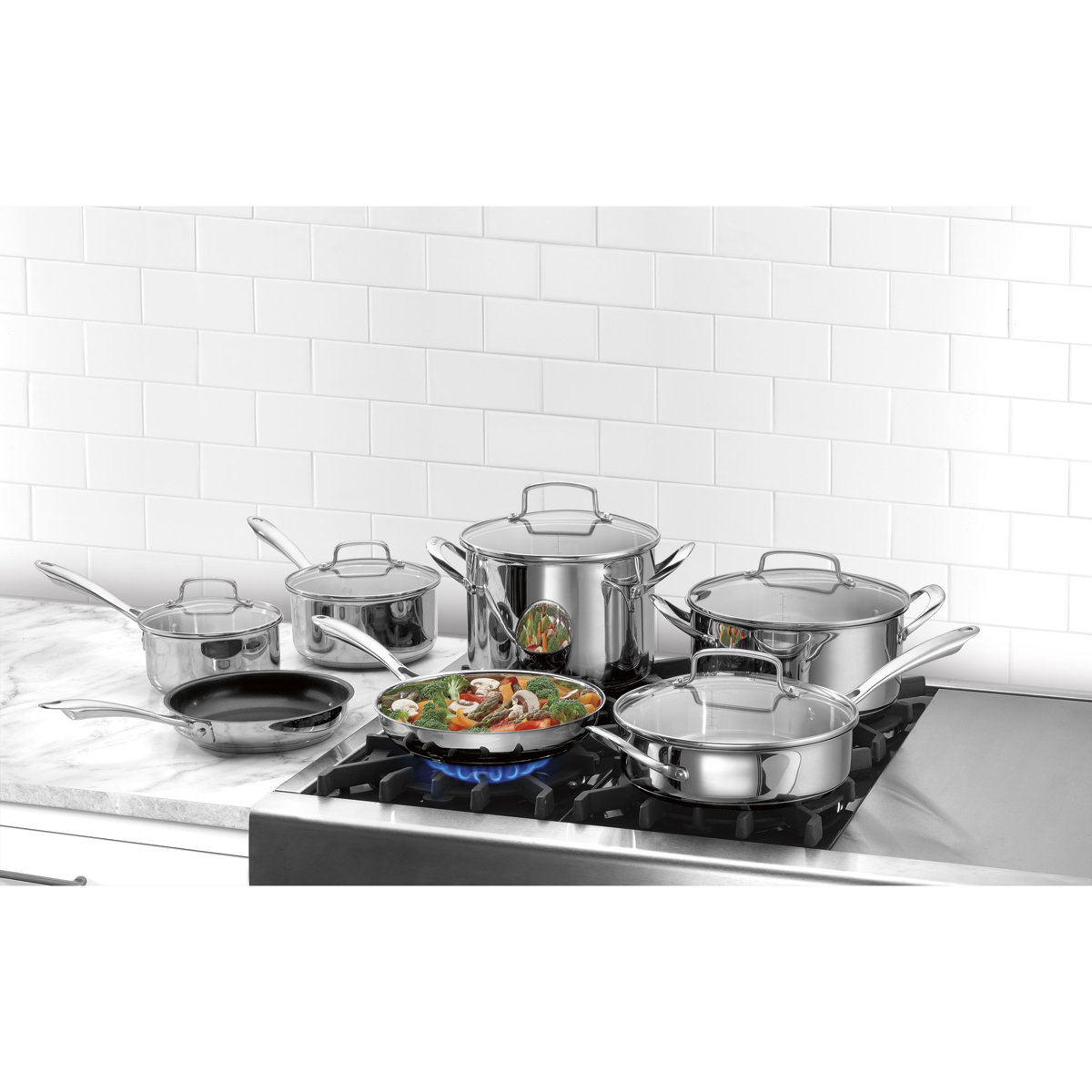 Cuisinart 12 Piece Stainless Steel Cookware Set & Reviews | Birch Lane