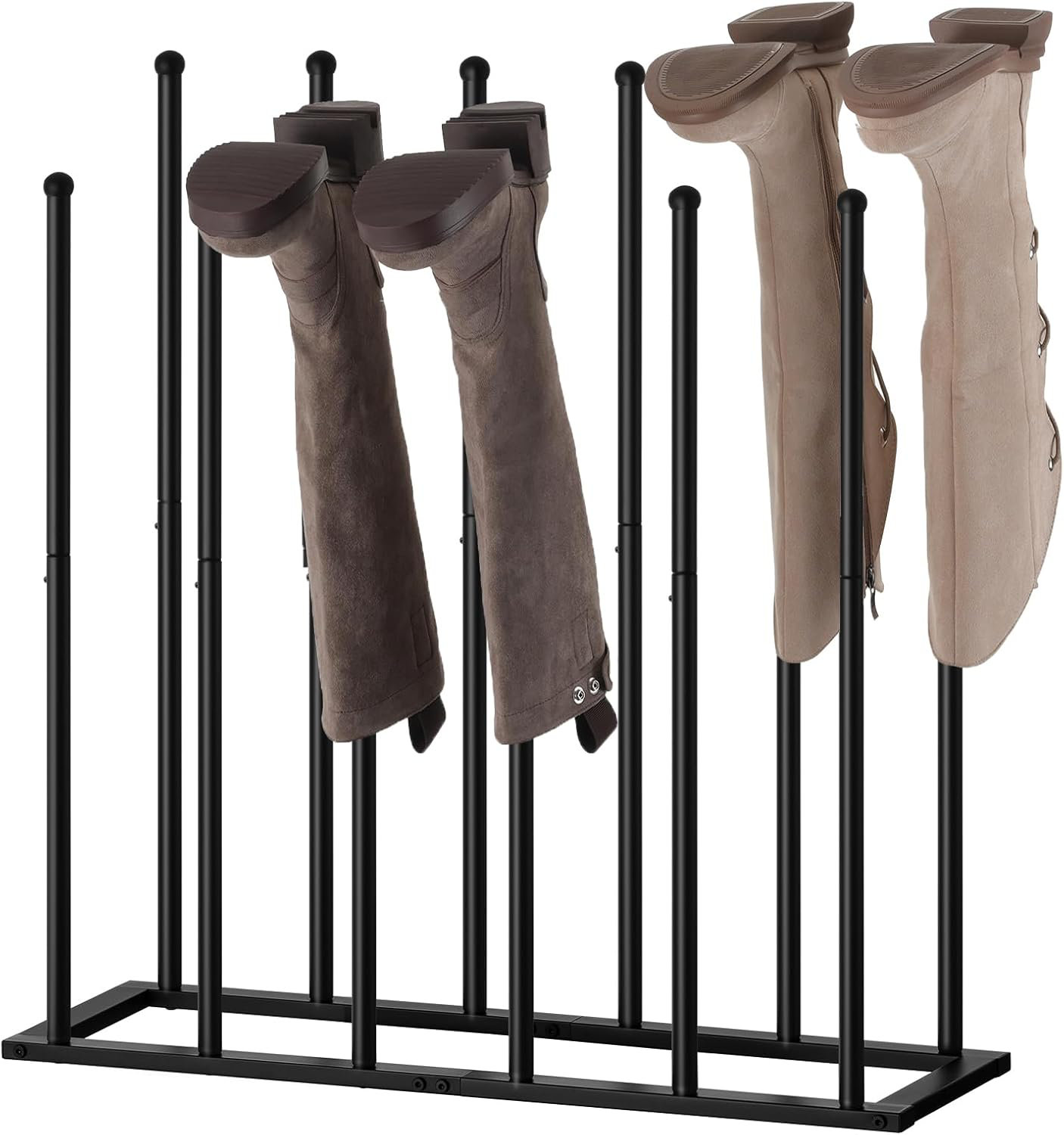 Ivy Bronx Tall Boot Rack, Large Size Boot Storage, Black - Wayfair Canada