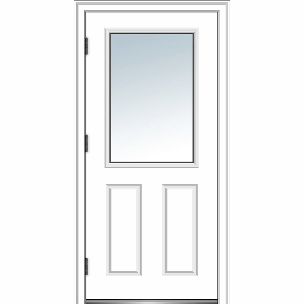 MMI DOOR Clear Glass Primed Prehung Front Entry Door - Wayfair Canada