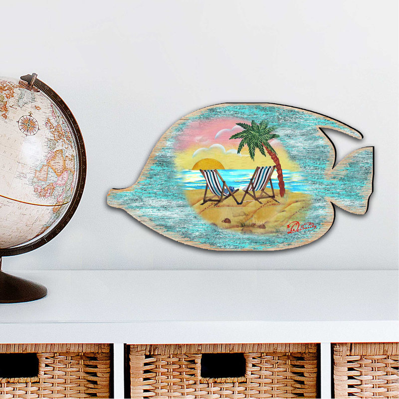 Rosecliff Heights Rustic Tropical Fish Wall Decor | Wayfair