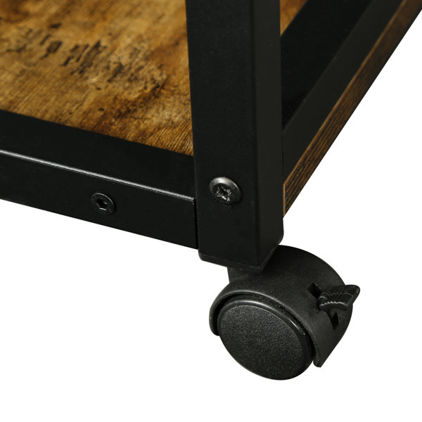 TCMT 3-Tier Rolling Printer Stand Storage Rack Shelf w/ USB and Power ...