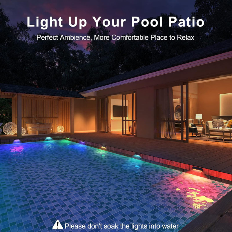 WdtPro Low Voltage Solar Powered Integrated LED Deck Light Kit ...