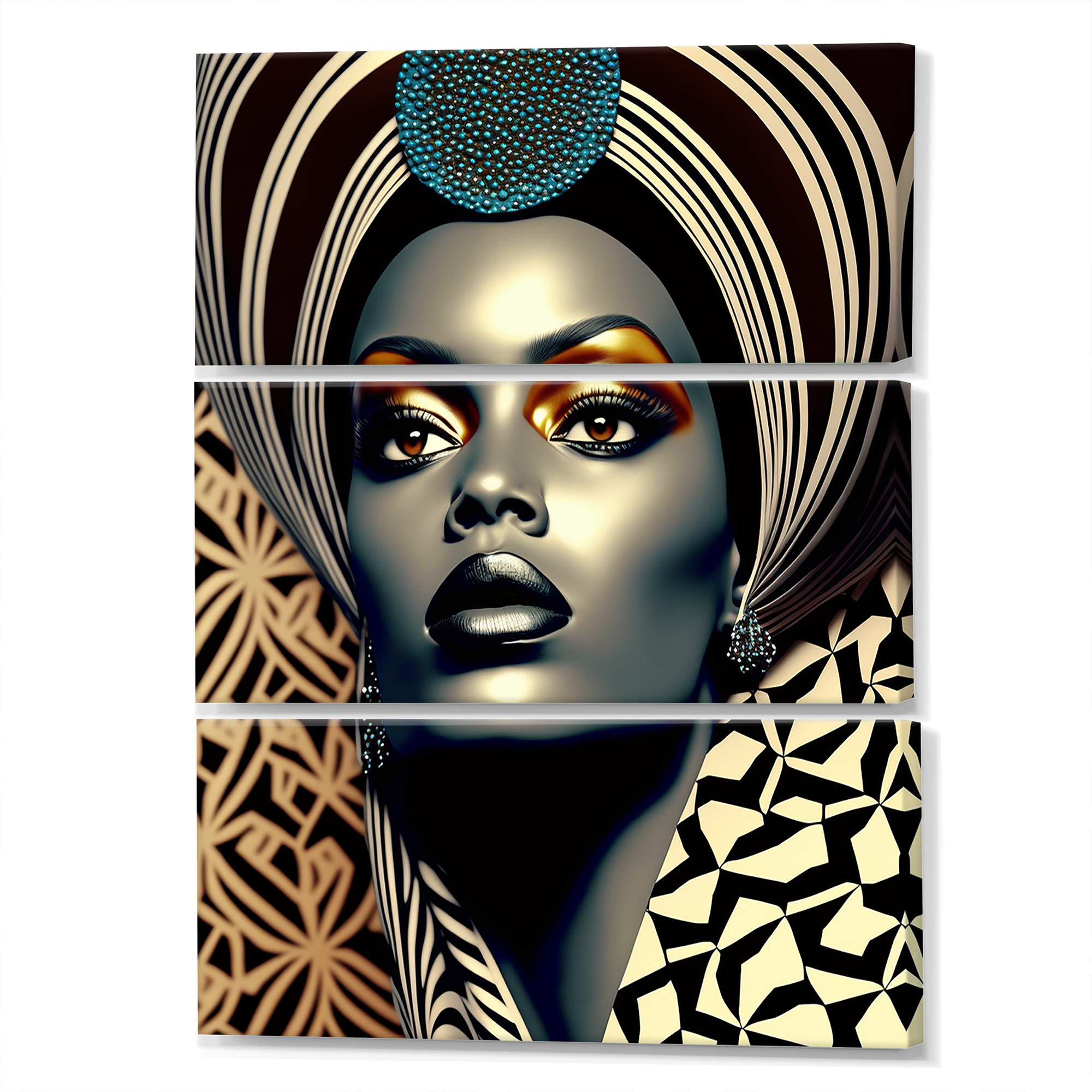 Dakota Fields Beautiful Contemporary African Retro Woman VI " Beautiful ...