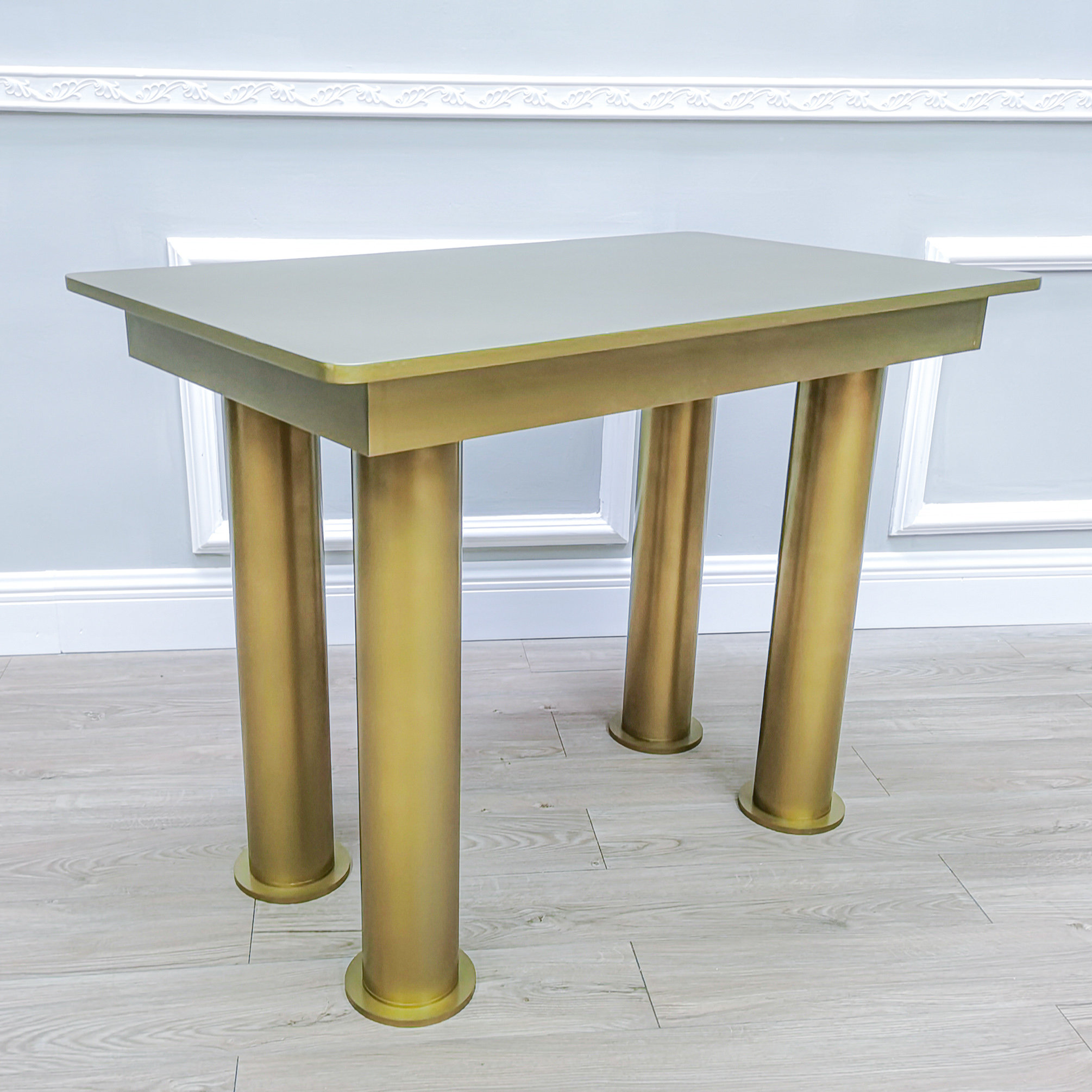 Mercer41 39.3 x 23.6 x 30" Gold Color Wood MDF Church Holy Communion ...