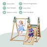 Benarita Triangle Climbing Frame, Wooden Climber with Swing | Wayfair