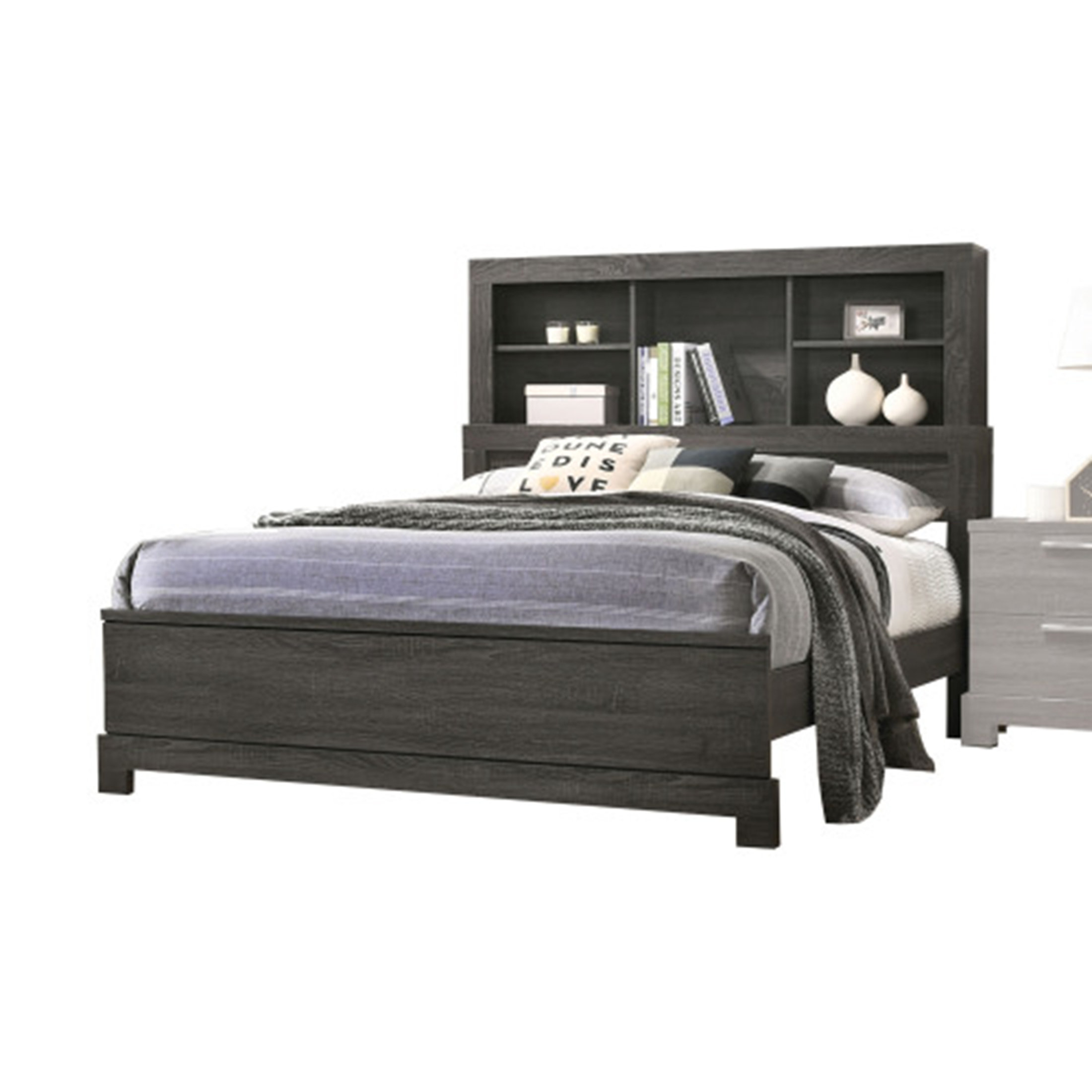 Red Barrel Studio® Lantha Gray Oak Finish EK Bed | Wayfair