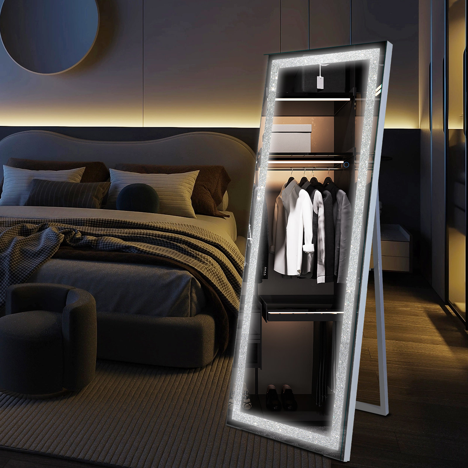 NO Crystal Full Length Mirror | Wayfair