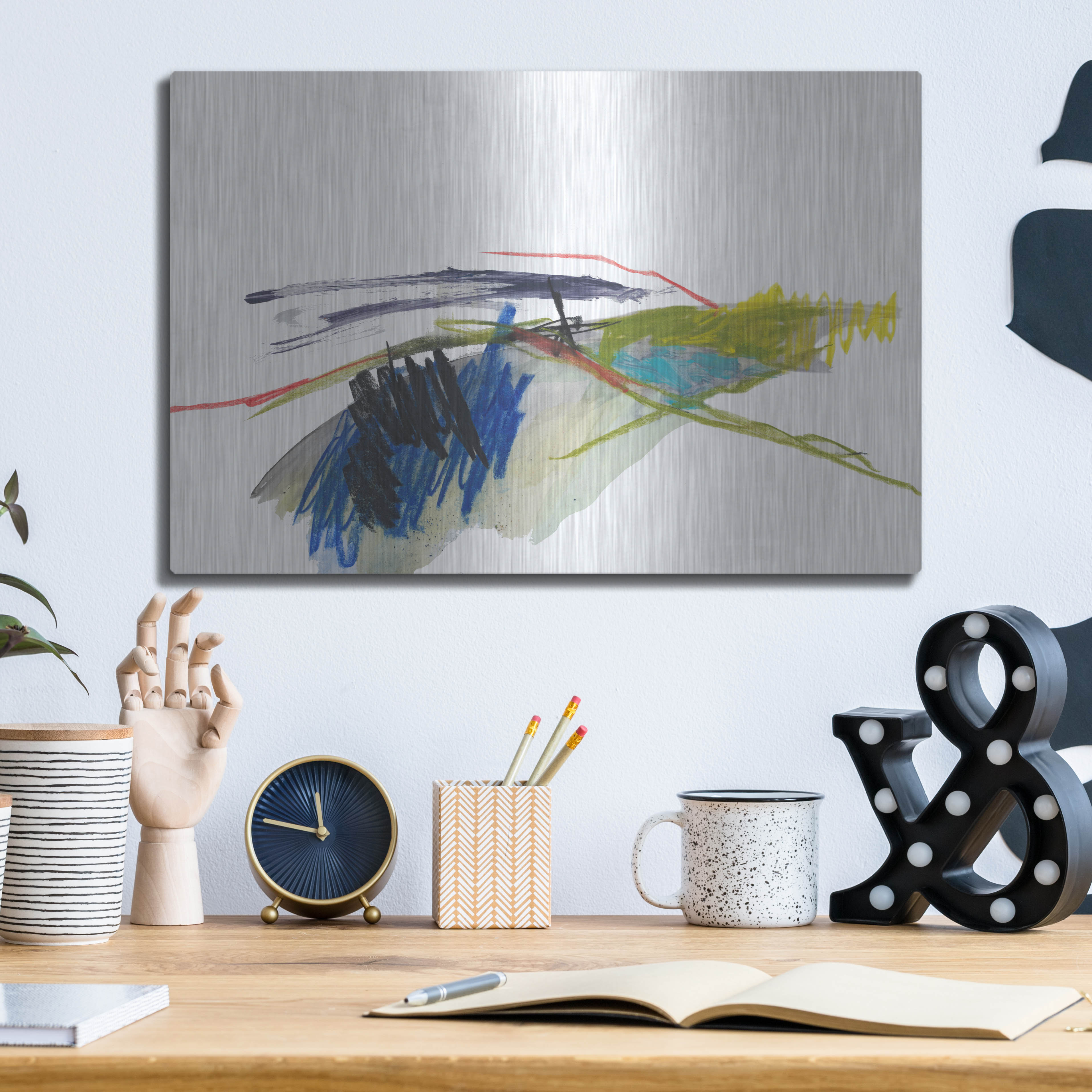 Winston Porter 'Abstract Landscape No. 8' by Jan Weiss Metal Wall Art ...