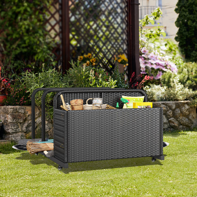 YITAHOME YITA Poolside Wicker Deck Box & Reviews | Wayfair