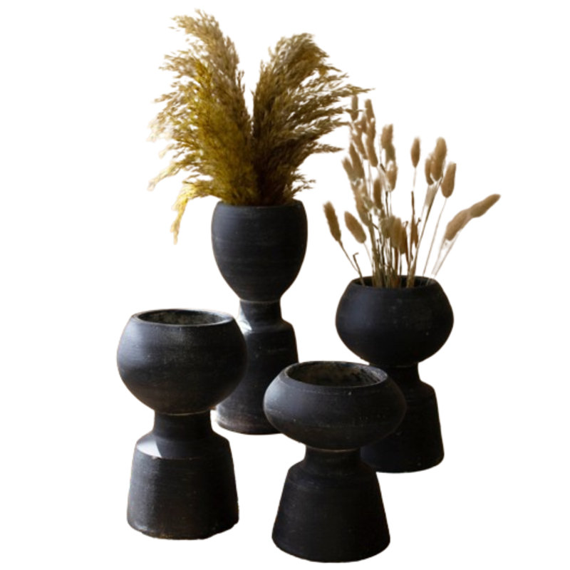 Joss & Main Adam 4 Piece Handmade Ceramic Table Vase Set | Wayfair