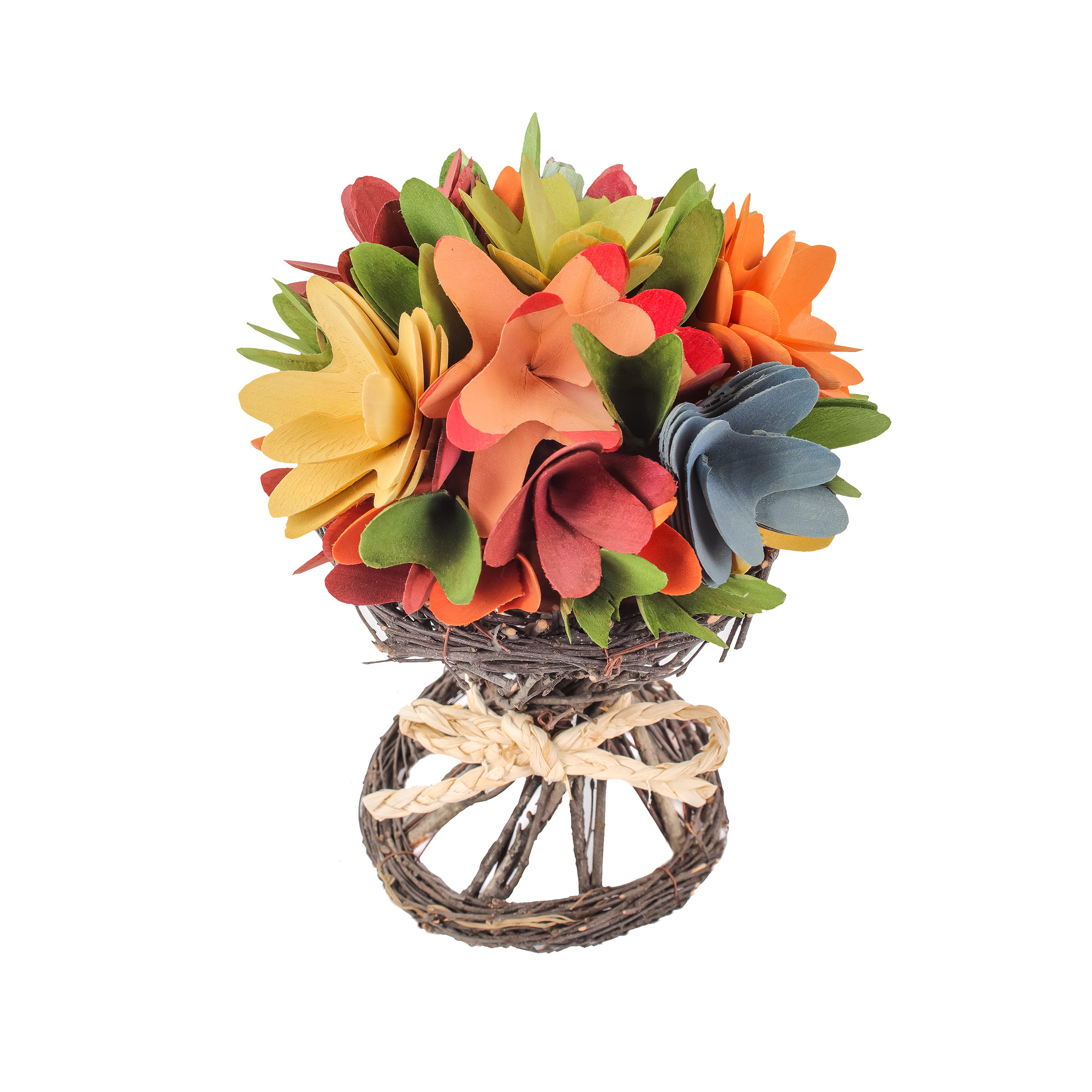 The Holiday Aisle® 9" Spring Multicolor Floral Bunch | Wayfair