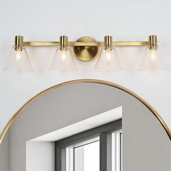 Mercer41 Layni 3-Light Dimmable Gold Vanity Light & Reviews | Wayfair