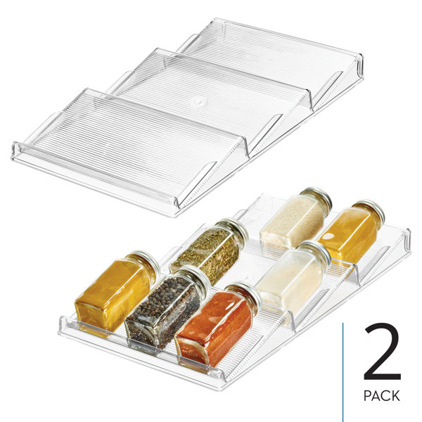 iDesign 3-Tier Spice Drawer Organizer Insert - Seasoning Rack Organizer ...