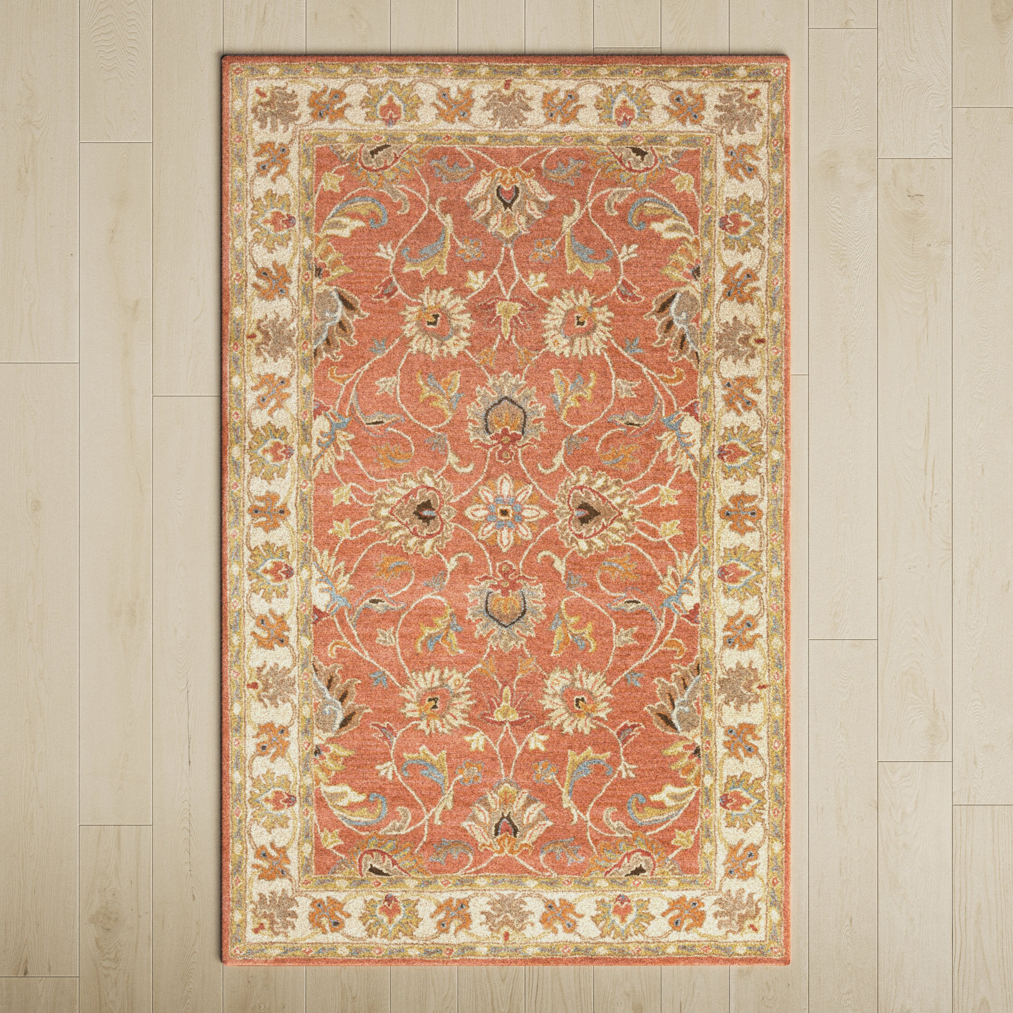 Birch Lane™ Arden Handmade Wool Orange Rug & Reviews | Wayfair