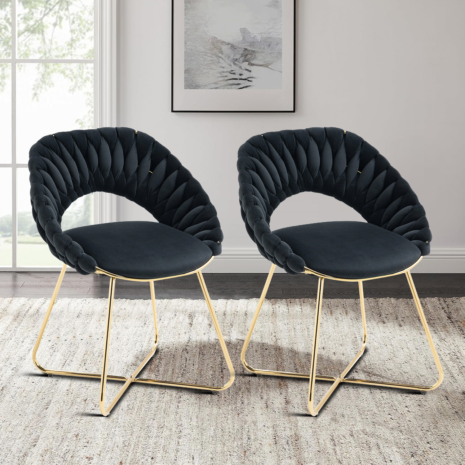 Mercer41 Stauder Velvet Side Chair | Wayfair