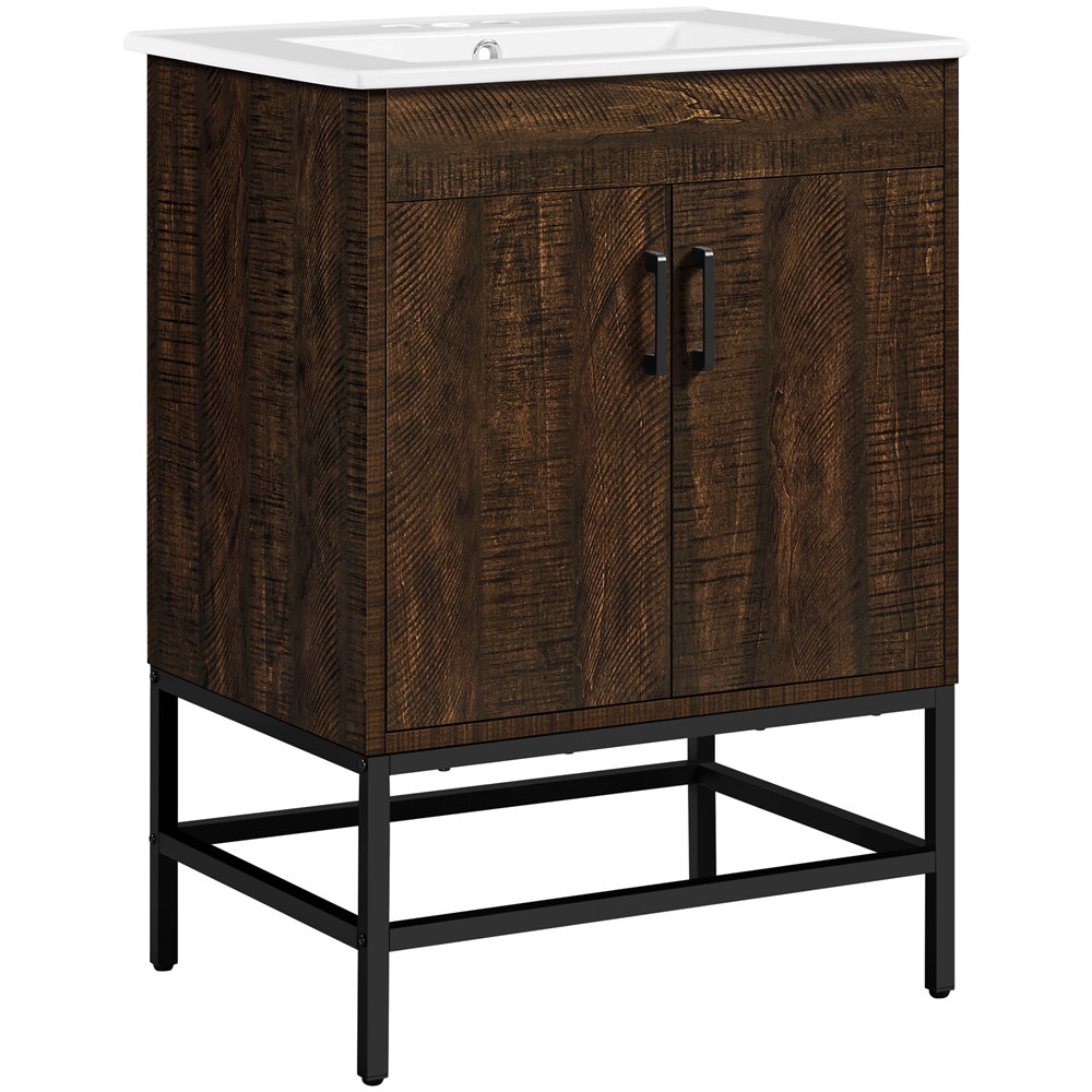 Ebern Designs Jaydhen 24.5'' Single Bathroom Vanity with Ceramic Top ...