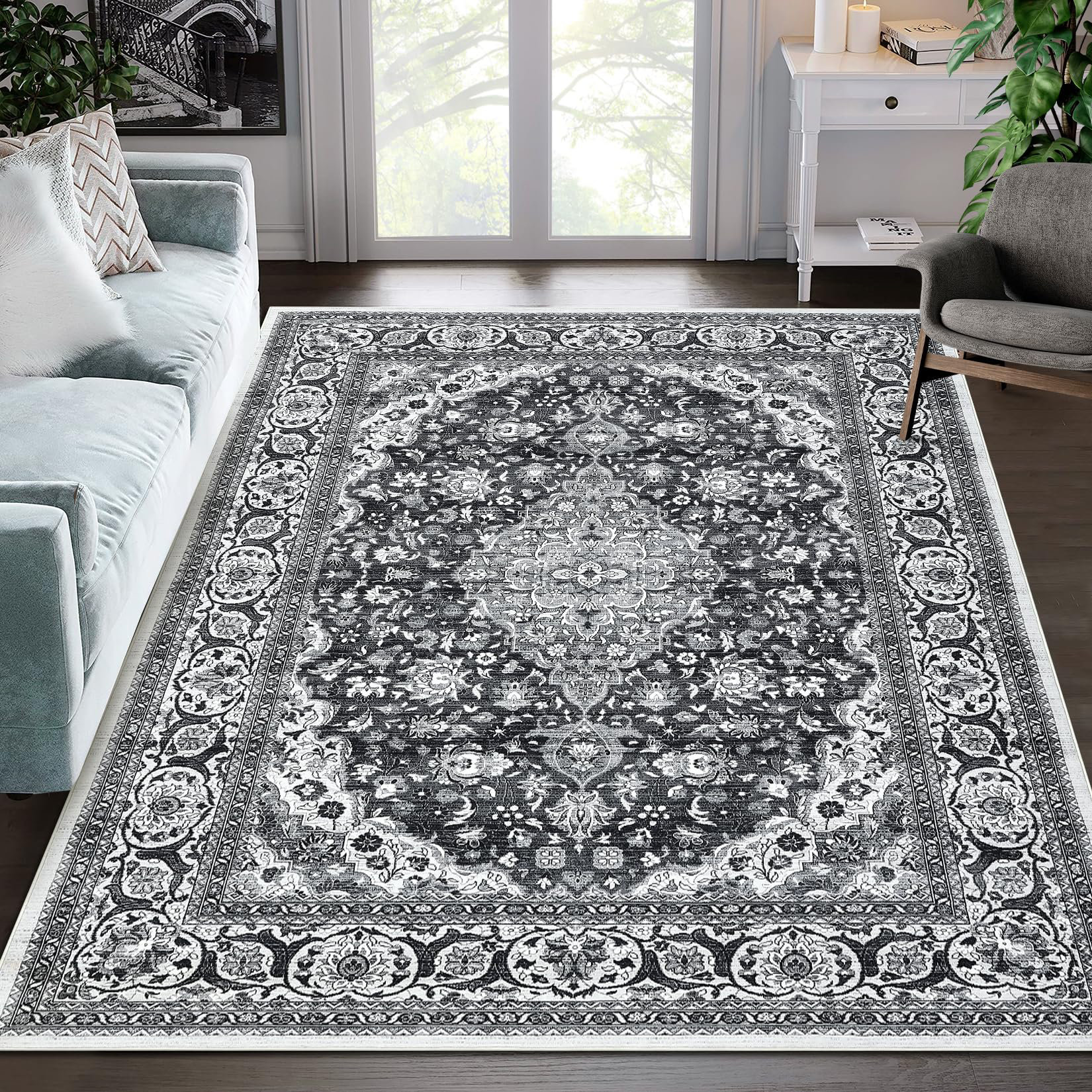 Yuan Home Washable Runner Rug Boho Kitchen Rug Runner Long Entryway Rug ...