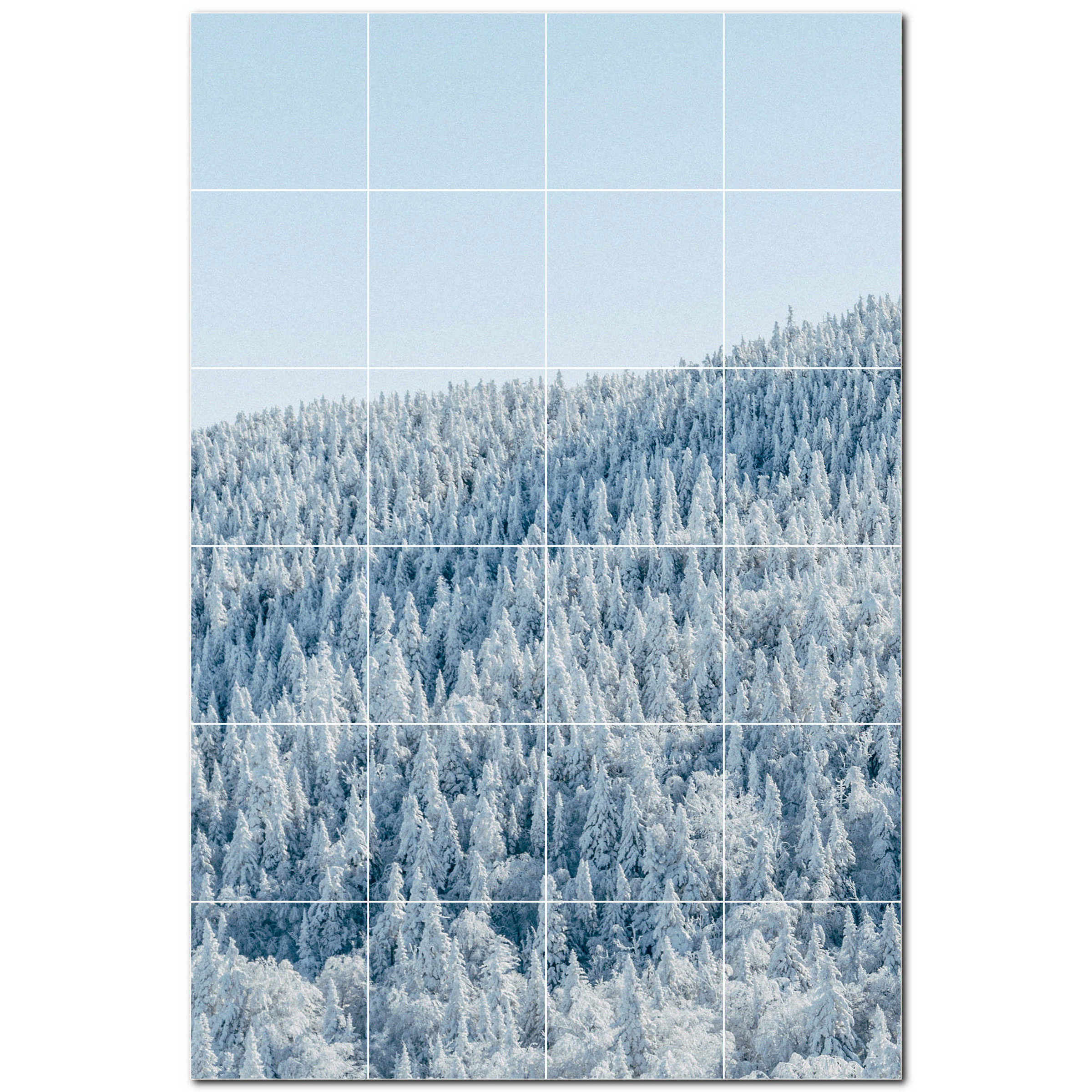 Picture-Tiles.com 48" x 72" Ceramic Winter Photo Decorative Mural Tile ...