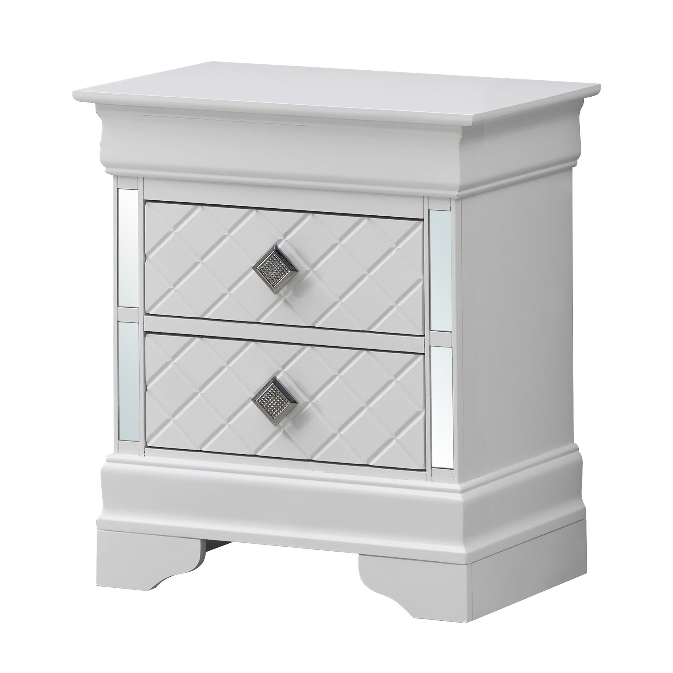 Red Barrel Studio® Sophisticated Silver Champagne Nightstand | Wayfair