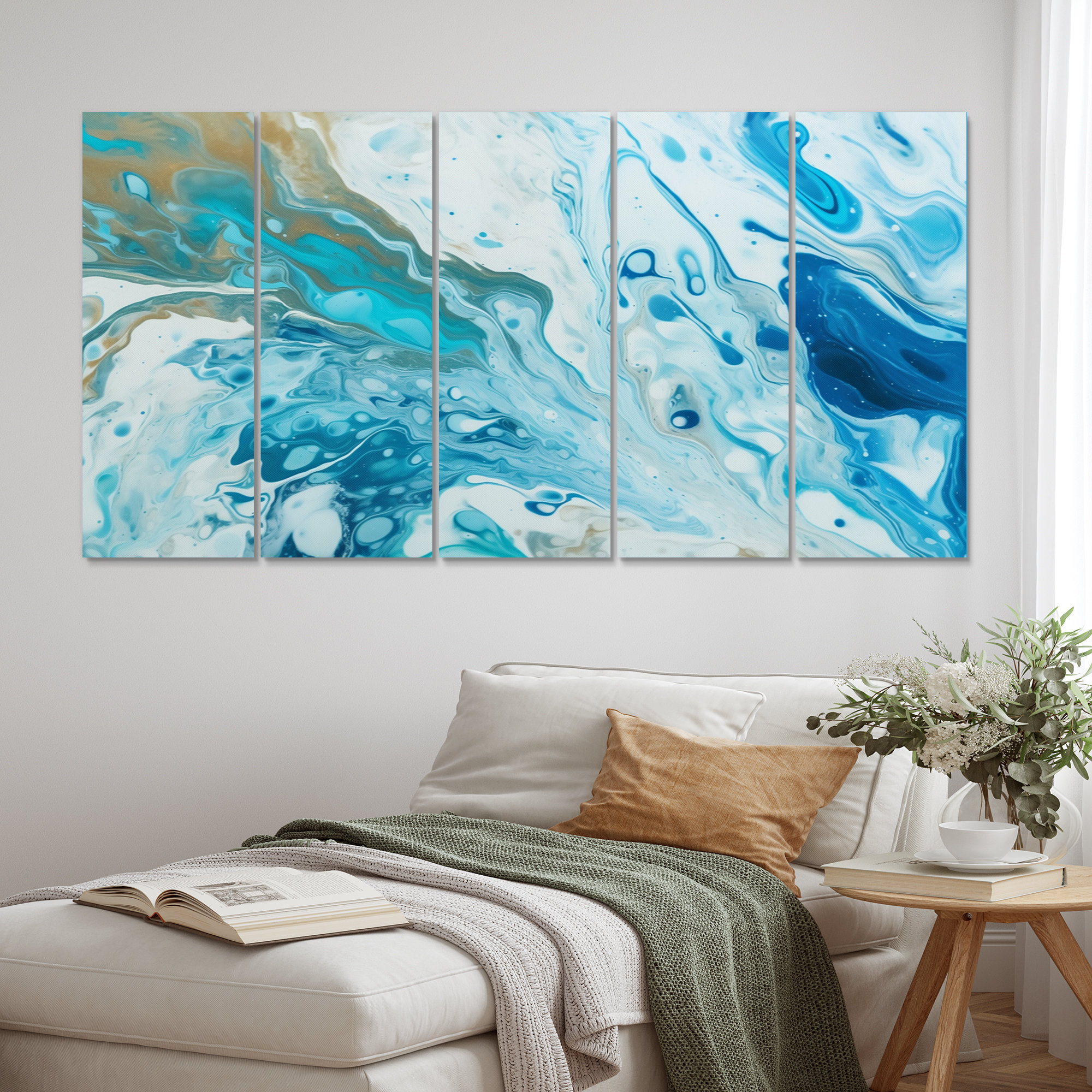 Wrought Studio™ Blue And White Embracing The Unknown II - Abstract ...